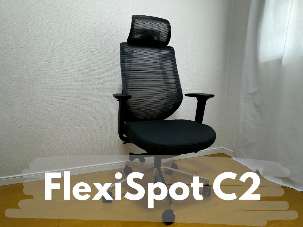 【FlexiSpot C2 レビュー】体格や姿勢に合わせて調節できる高機能オフィスチェア - +ログ