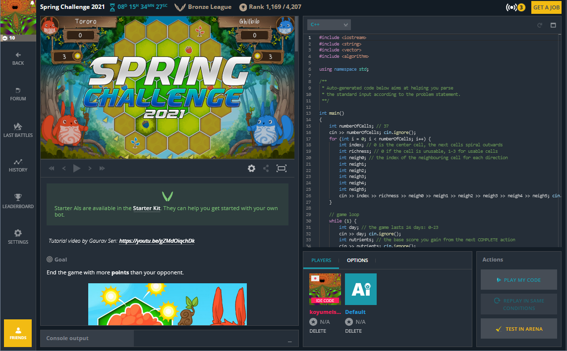 CodinGame でローカル対戦環境を作る - koyumeishiのブログ