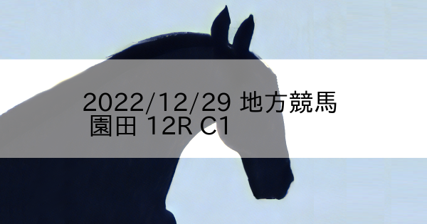2022/12/29 地方競馬 園田競馬 12R C1 - そらとぶ競馬AI ksbk