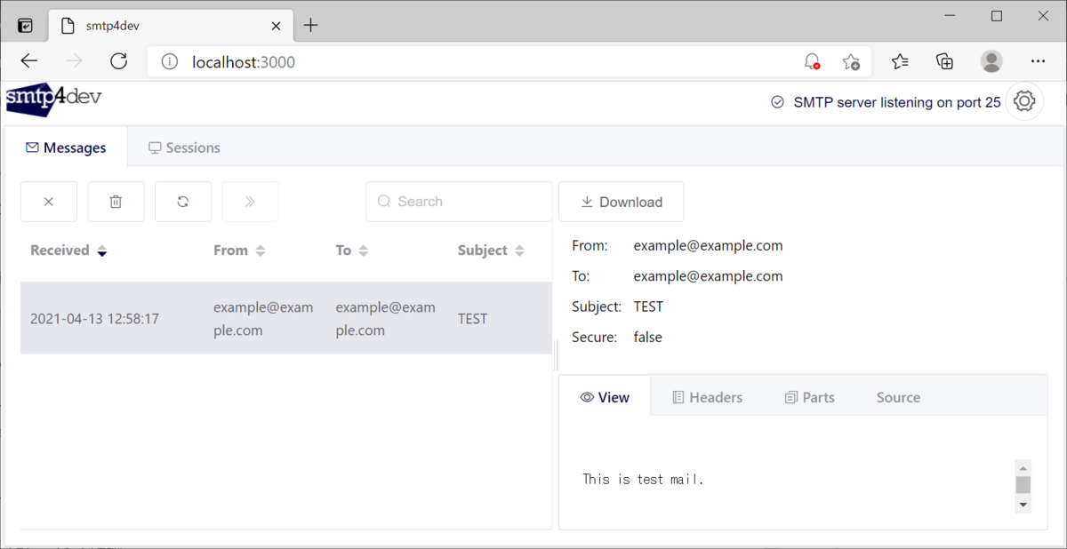 開発やテスト用のダミーSMTPサーバ - ksino's diary