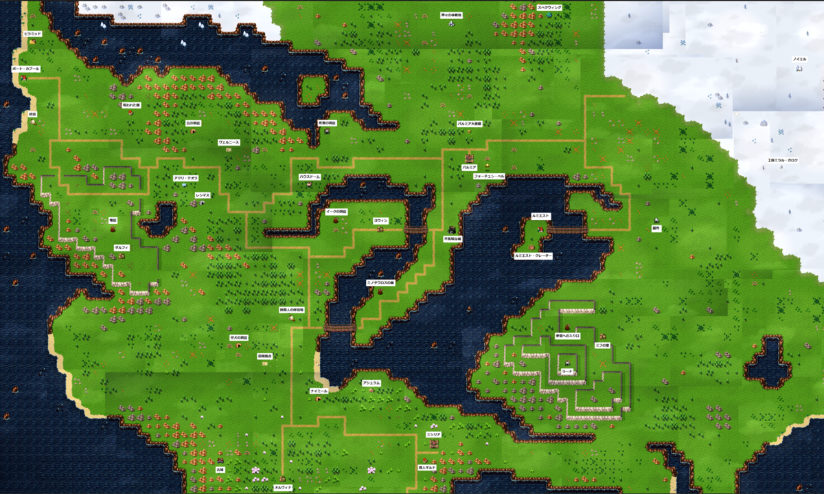 【Elin】グローバルマップ - 雑記