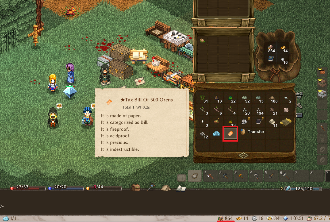 【Elin】How to pay tax and how to take "tax chest" home - 雑記