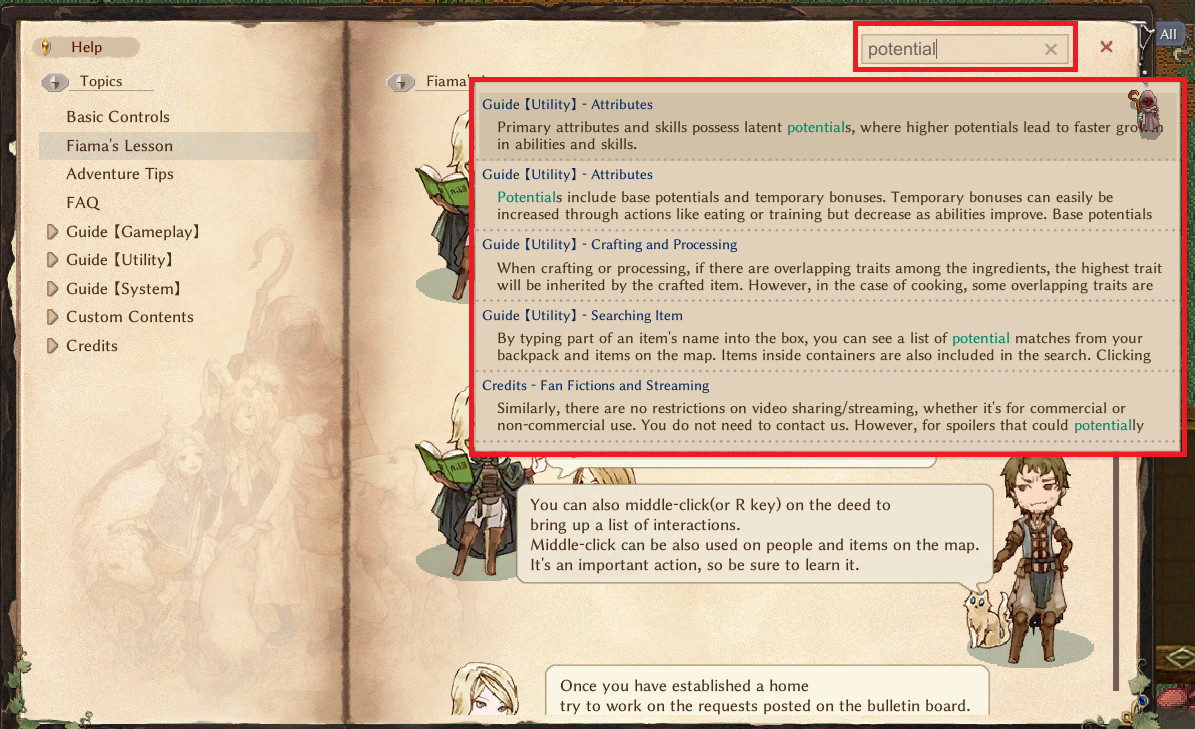 【Elin】Functions and operations to remember before starting the game - 雑記