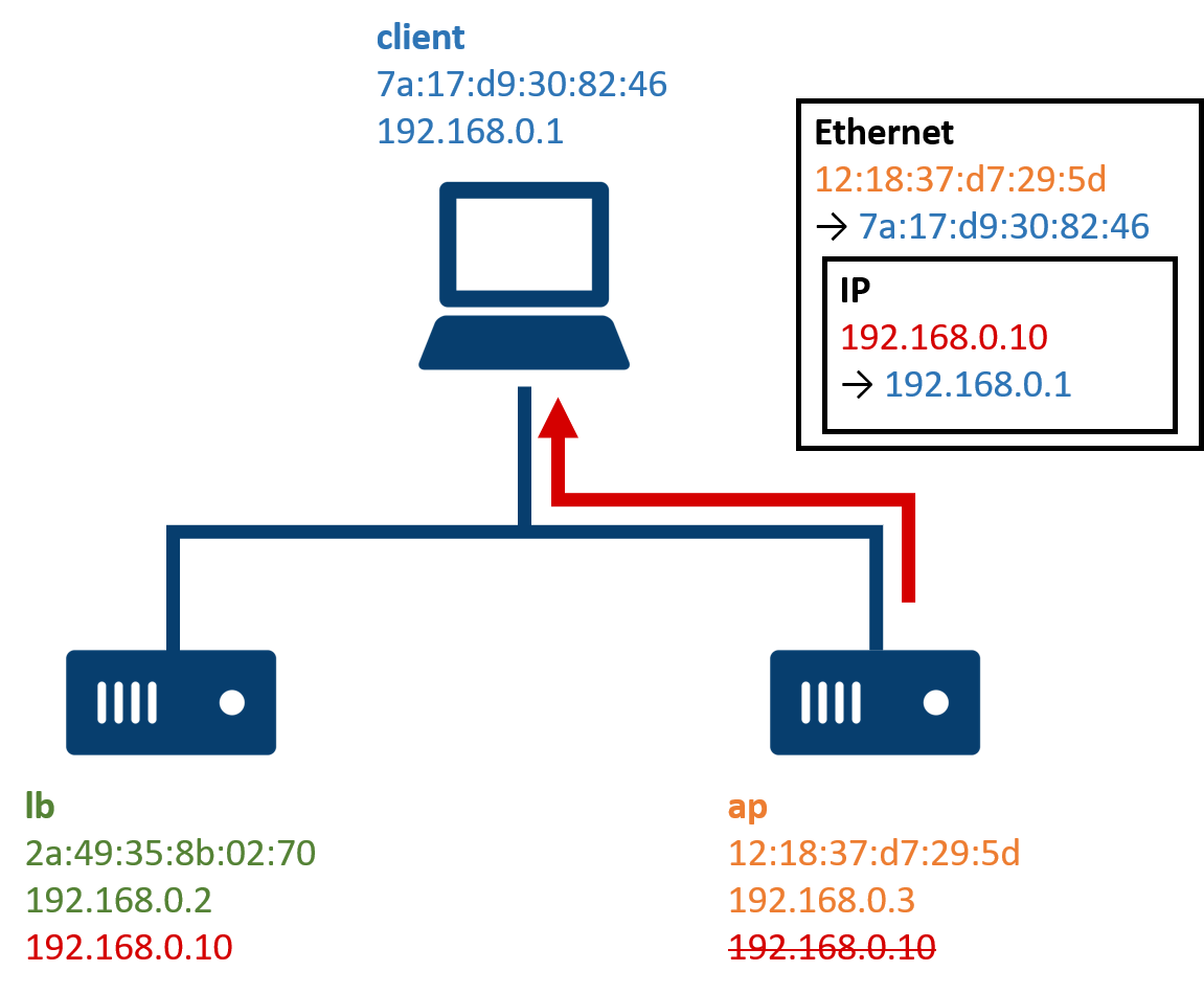 Linux の Network Namespace で Direct Routing (DSR, Direct Server Return ...