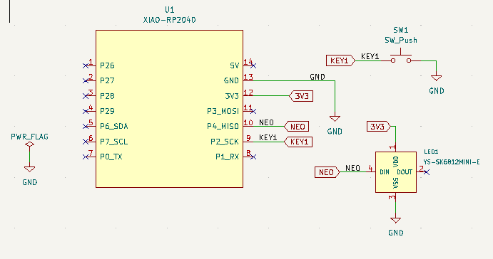『XIAO1key』は Seeed Studio XIAO PR2040 を使った1キーのキーボードです - kuriharaのブログ