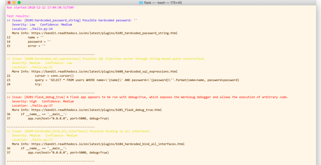 Pythonコードの安全を保つSAST(静的解析)ツール ~Bandit, Pyt~ - 好奇心の足跡