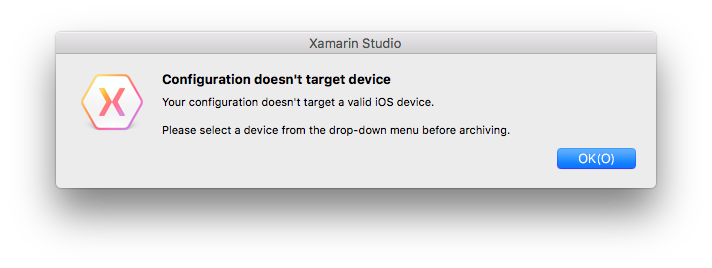 Xamarin Ios で Ipa ファイルを作成するときに、 Configuration Does T Target Device というエラーメッセージが出る くうと徒然なるままに
