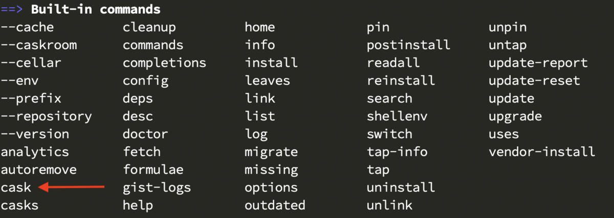 いつの間にか homebrew-cask のインストールコマンドが変わっている - kyoto.nagoya Blog