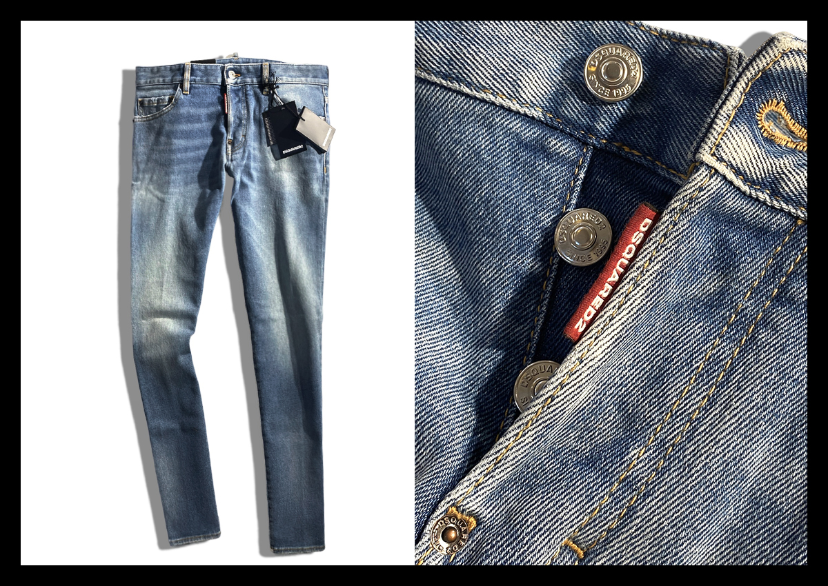 代購代標第一品牌－樂淘letao－定価8.3万 ディースクエアード DSQUARED2 美しいスリムシルエットで大人映え♪ラグジュアリーなデニムパンツ ジーンズ SLIM JEAN