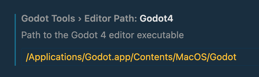 【Godot】The specified Godot executable, 'godot' is invalid. Extension features will not work ...