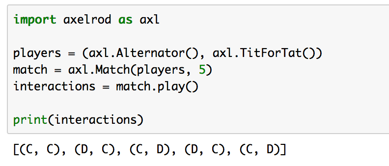 PythonライブラリのAxelrodで実行するシミュレーション①（Axelrodの概要）｜ゲーム理論について #5 - Liberal Art’s diary