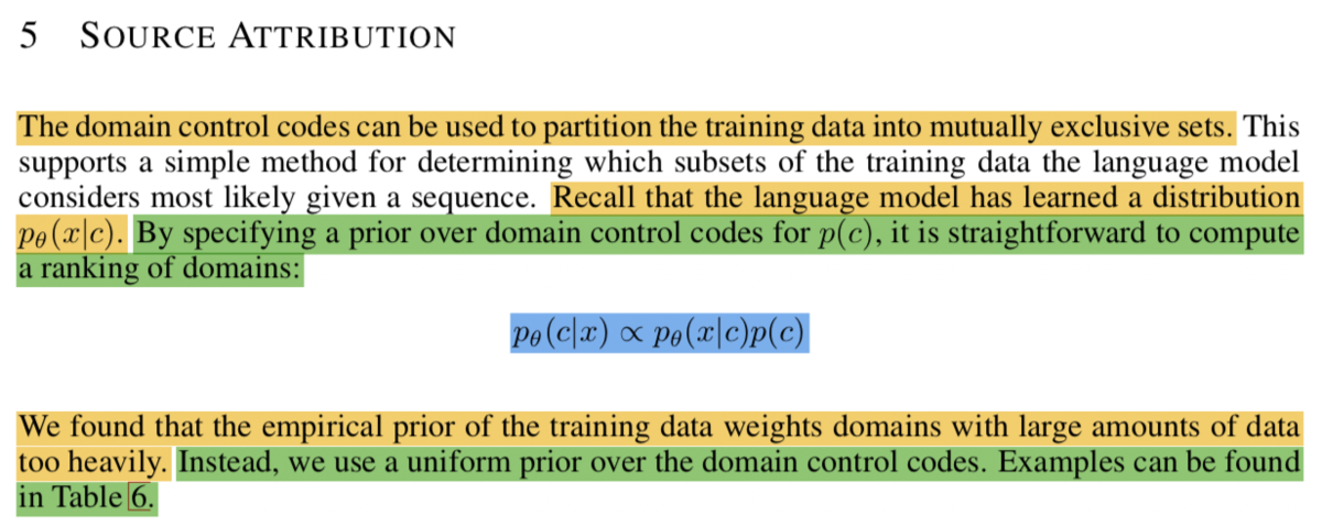 CTRL: A Conditional Transformer Language Model for Controllable Generation③（Source Attribution以降 ...