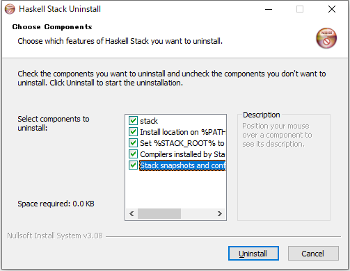 [Haskell] Windowsでstackのアンインストール - 滴了庵日録