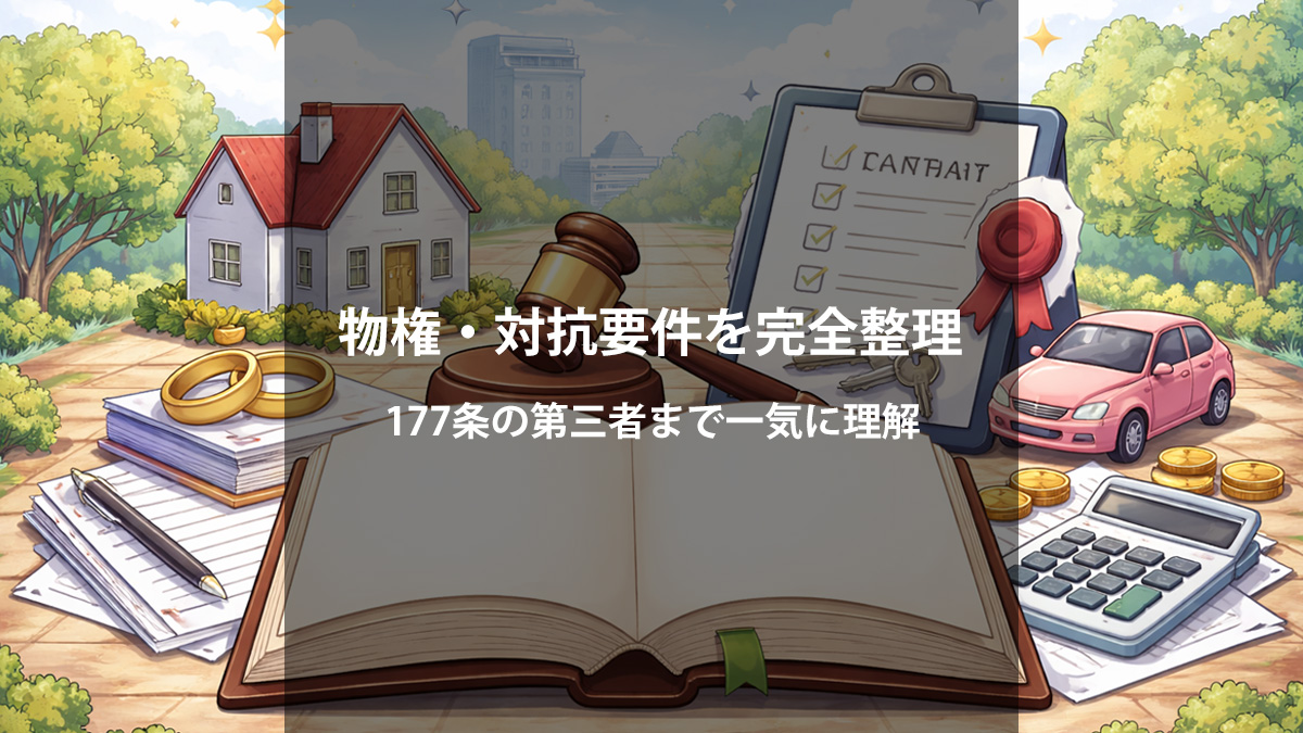 物権・物権変動・177条の第三者を完全整理｜二重譲渡・対抗要件・背信的悪意者まで徹底解説 - シカクエイド