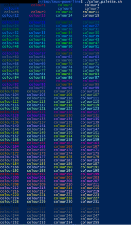 tmuxに設定するためのカラーコードを確認する - lisz-works