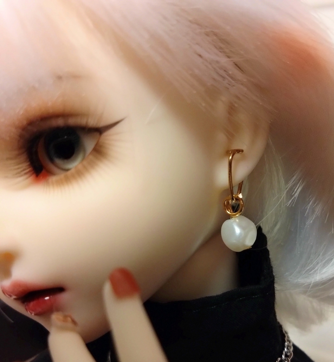1/4ドール用のノンホールピアス作った - うちの子がかわいいから見てくれ！！！！！！！！！