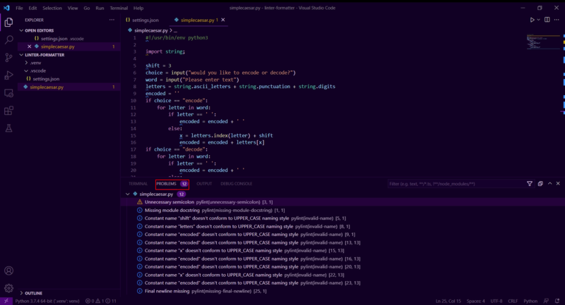 Vs Code で Python の開発環境を用意する【リンター・フォーマッター編】 Blogical
