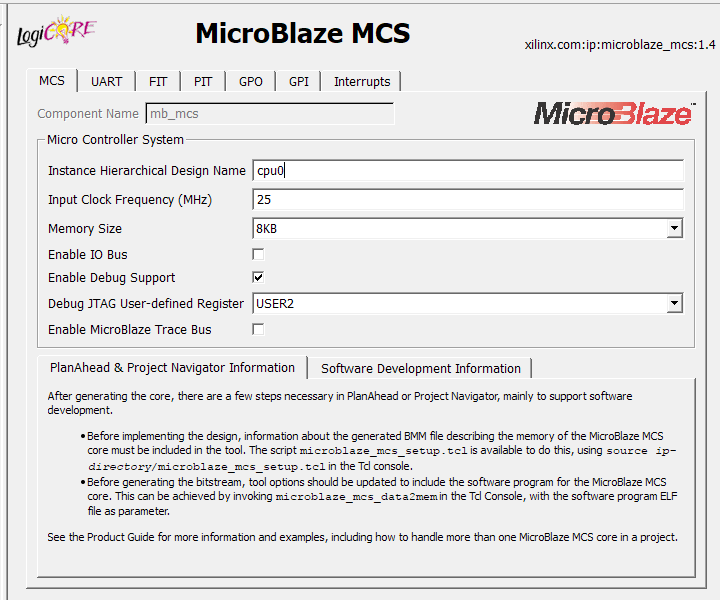 Microblaze MCSをSpartan6で動かす(ISE) - LogiClover開発ブログ