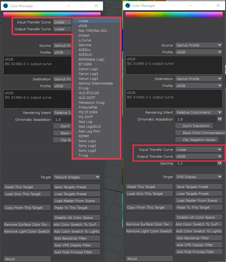 カラーマネジメントプラグイン"Color Manager for LightWave 3D"の使い方(設定解説編) - lunarborの備忘録