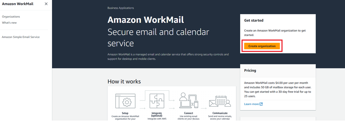 Amazon WorkMailを使ってみた - APC 技術ブログ