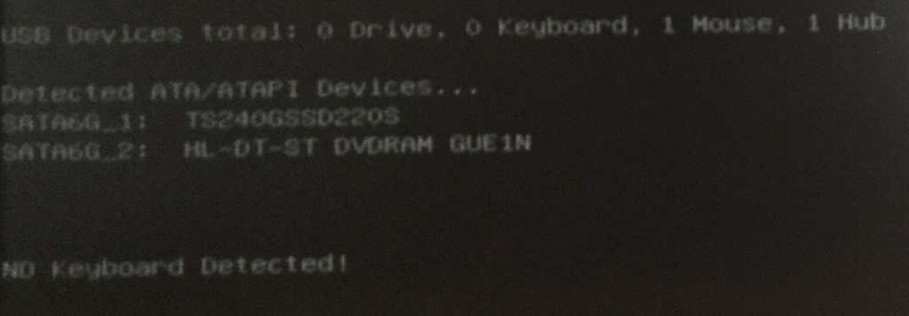 Bluetoothキーボード PC起動時に No Keyboard Detected の表示 - fall and fall
