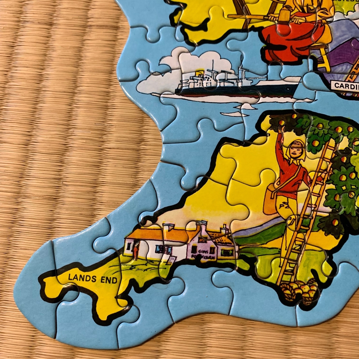 WaddingtonsのShaped JIG-MAP、グレートブリテン島が地理も学べるジグソーパズルになってるよ。 - なる子とマーナル☆