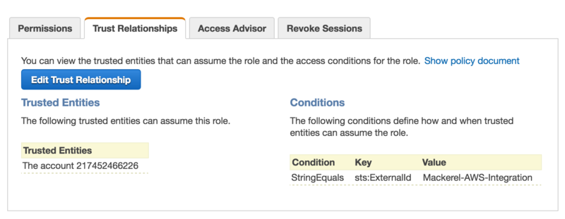 AWSインテグレーション - Mackerel ヘルプ
