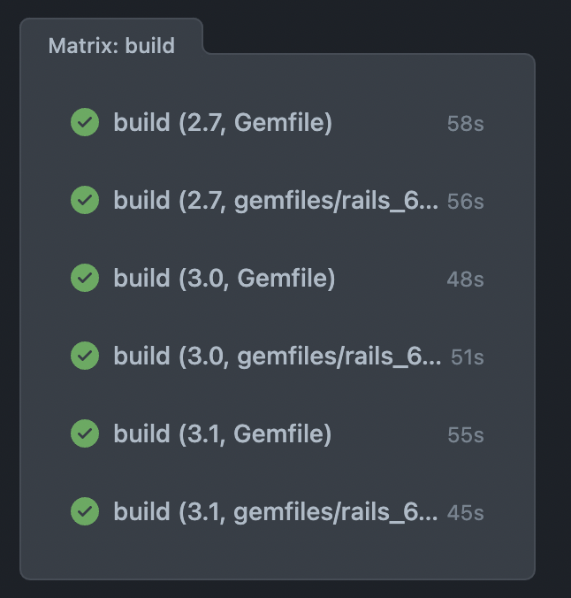 GitHub ActionをRubyとRailsのバージョンのマトリクスで実行するメモ - Madogiwa Blog