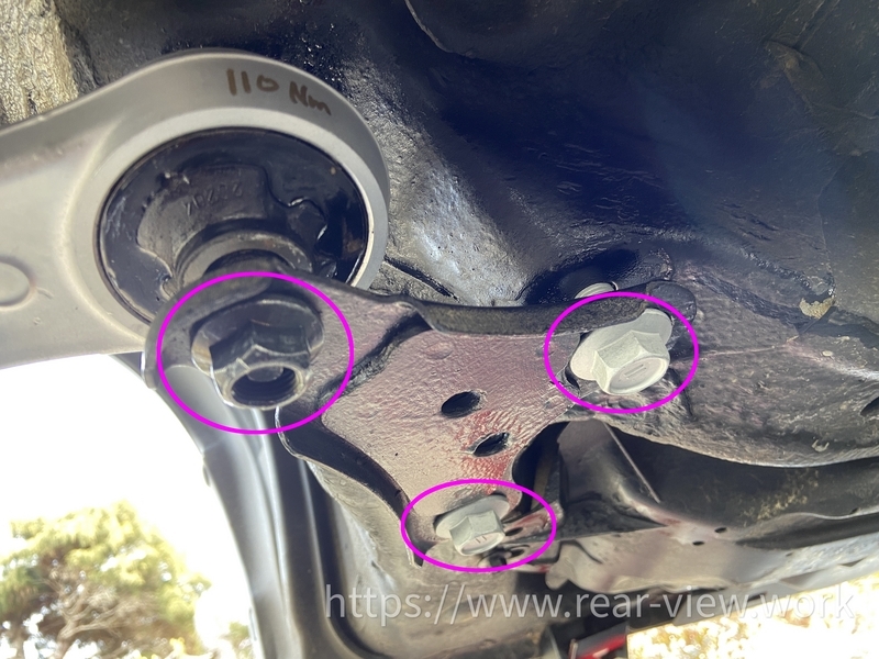 2回目のFロアアーム交換【BP5レガシィ】 - 後方視界良好☆