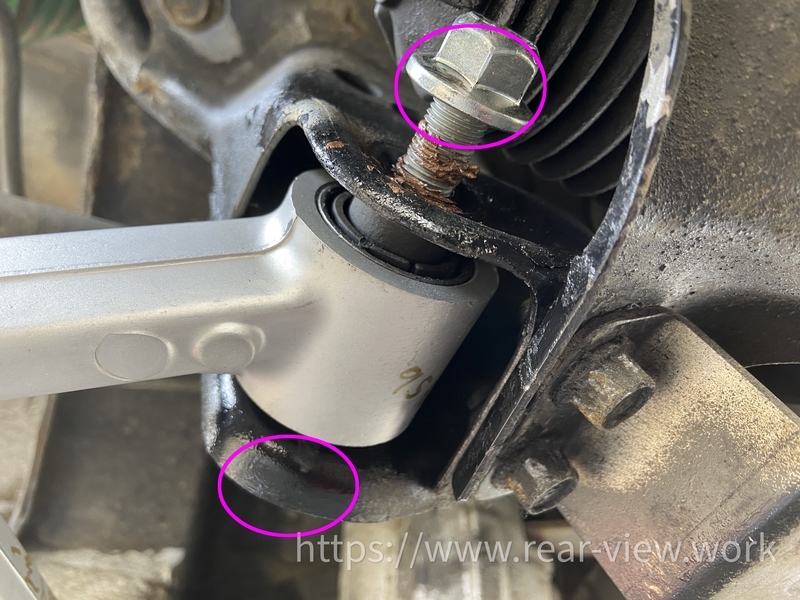 2回目のFロアアーム交換【BP5レガシィ】 - 後方視界良好☆