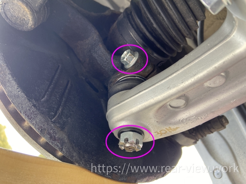 2回目のFロアアーム交換【BP5レガシィ】 - 後方視界良好☆