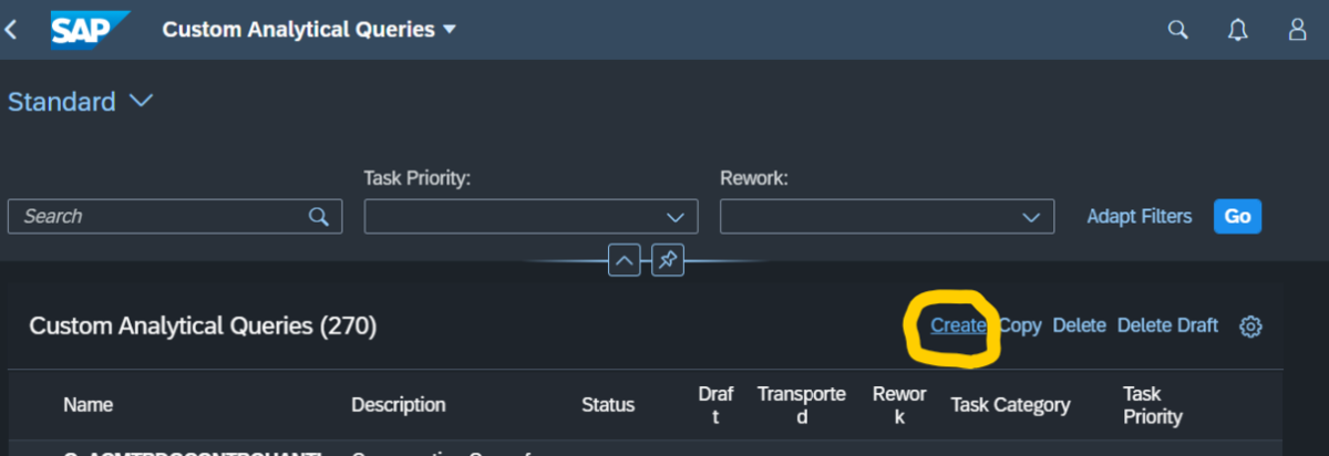 Custom Analytical Queryを作成する - SAPのすみっこ