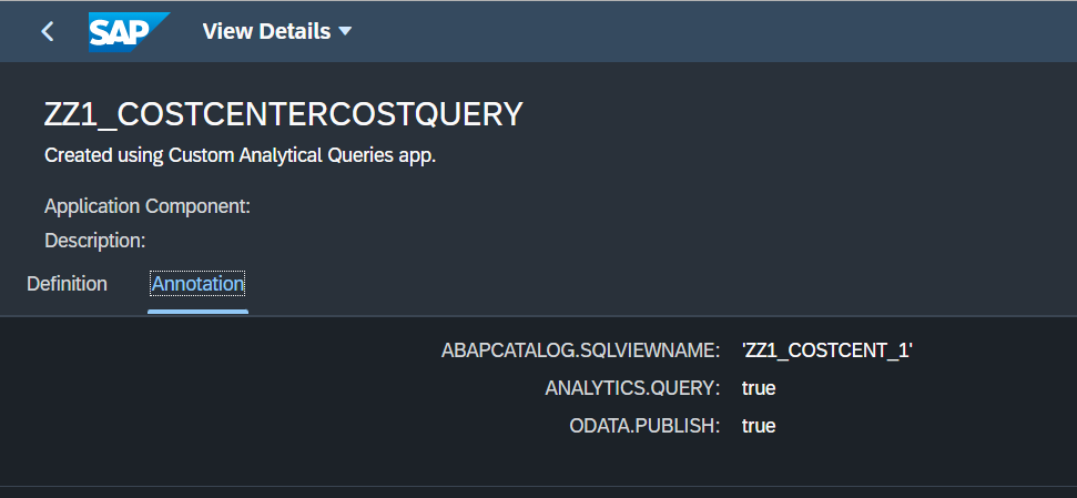 Custom Analytical Queryを作成する - SAPのすみっこ
