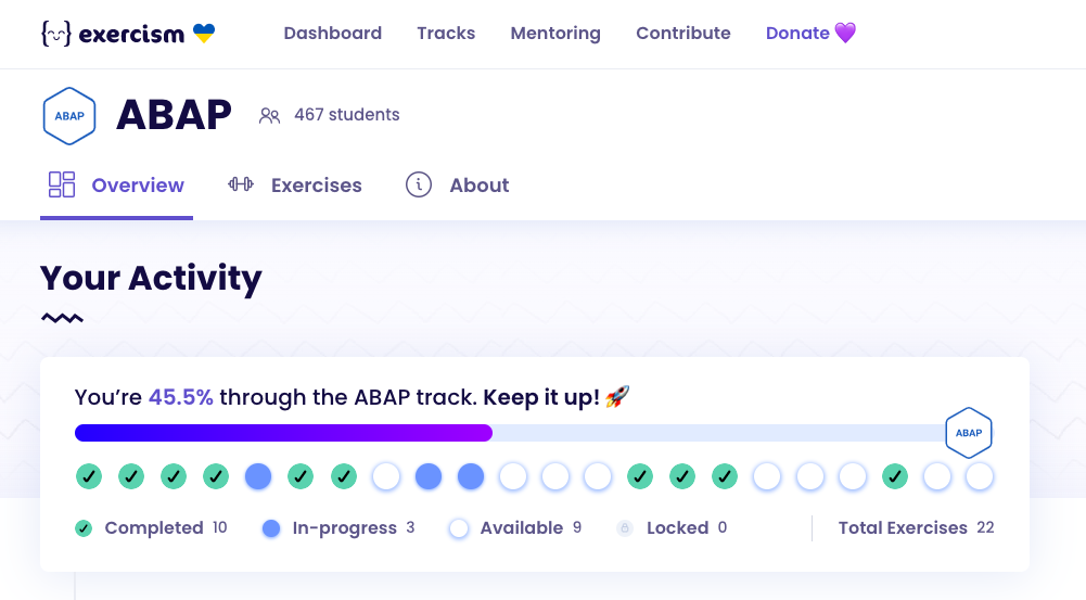プログラミング学習サイトExercismでABAPを勉強してみた - SAPのすみっこ