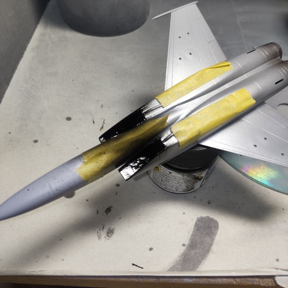 LS 1/144 MIG-25 FOXBAT 制作 5 塗装開始 - 日々常々悪戦苦闘 本に模型にゲームにいろいろと