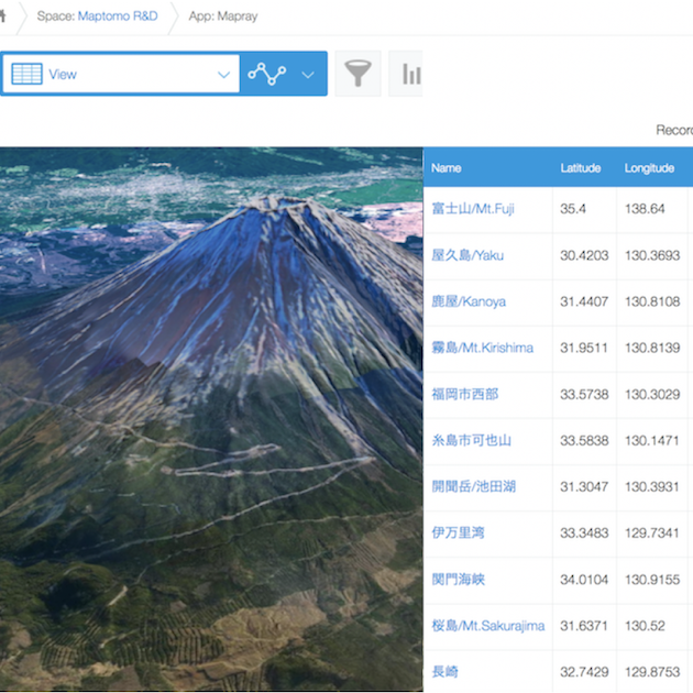 鳥になった気分!! Mapray 3D地図 & kintone で地図の奥深さを味わう - 地図 IT => 新発見