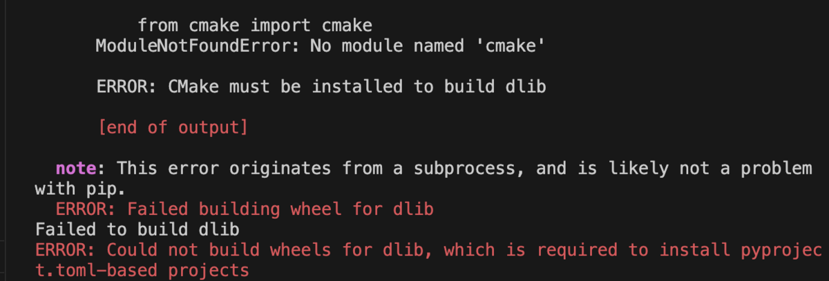 Python プログラミングで dlib インストールできない時のエラー解決 ｜ RPM - 写真撮影ノート