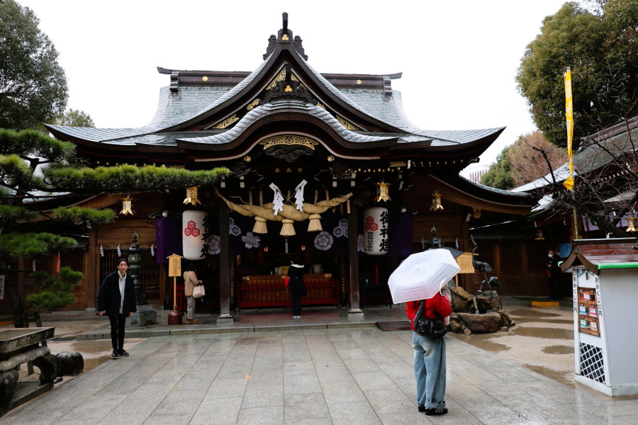 福岡ステイ:おたふくさんの櫛田神社へ 26.2.2 - marilynのプチきら彷徨の記