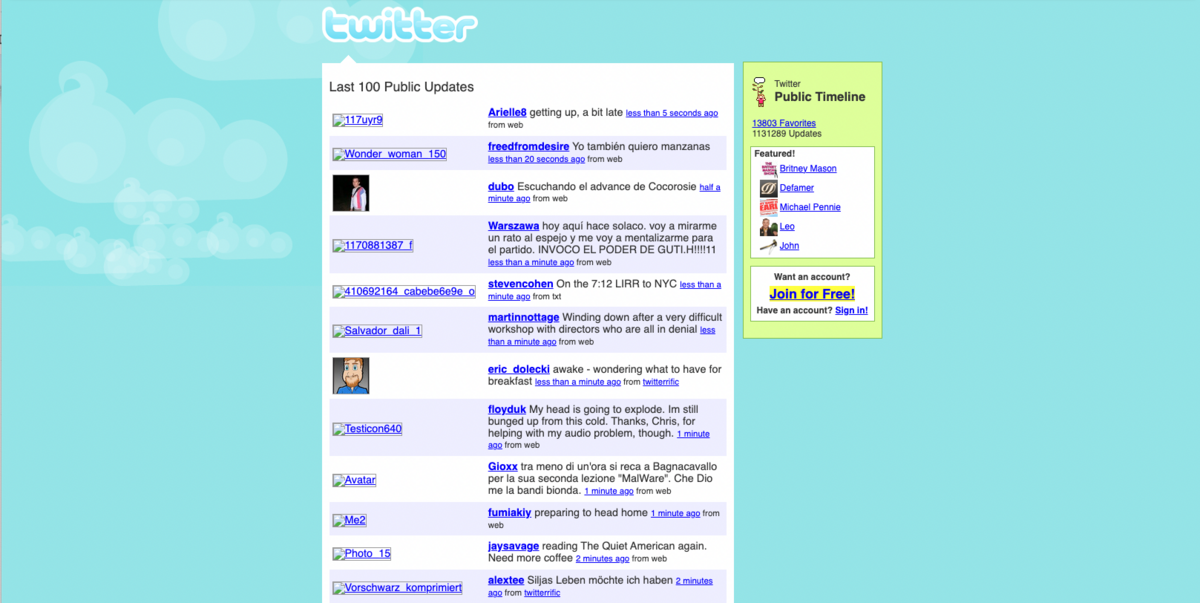 Twitterのデザインの変遷についてWebArchiveで眺めてみる記事 - marukot-chの日記