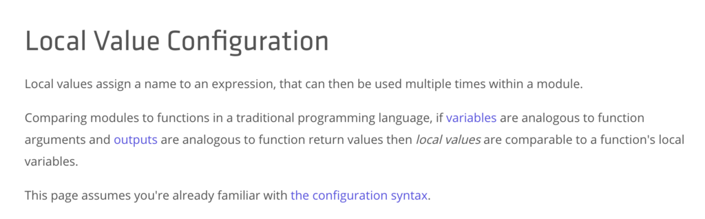 Terraformで変数を組み合わせることができるlocal Valuesというのが使えるようになってた まーぽんって誰がつけたの?