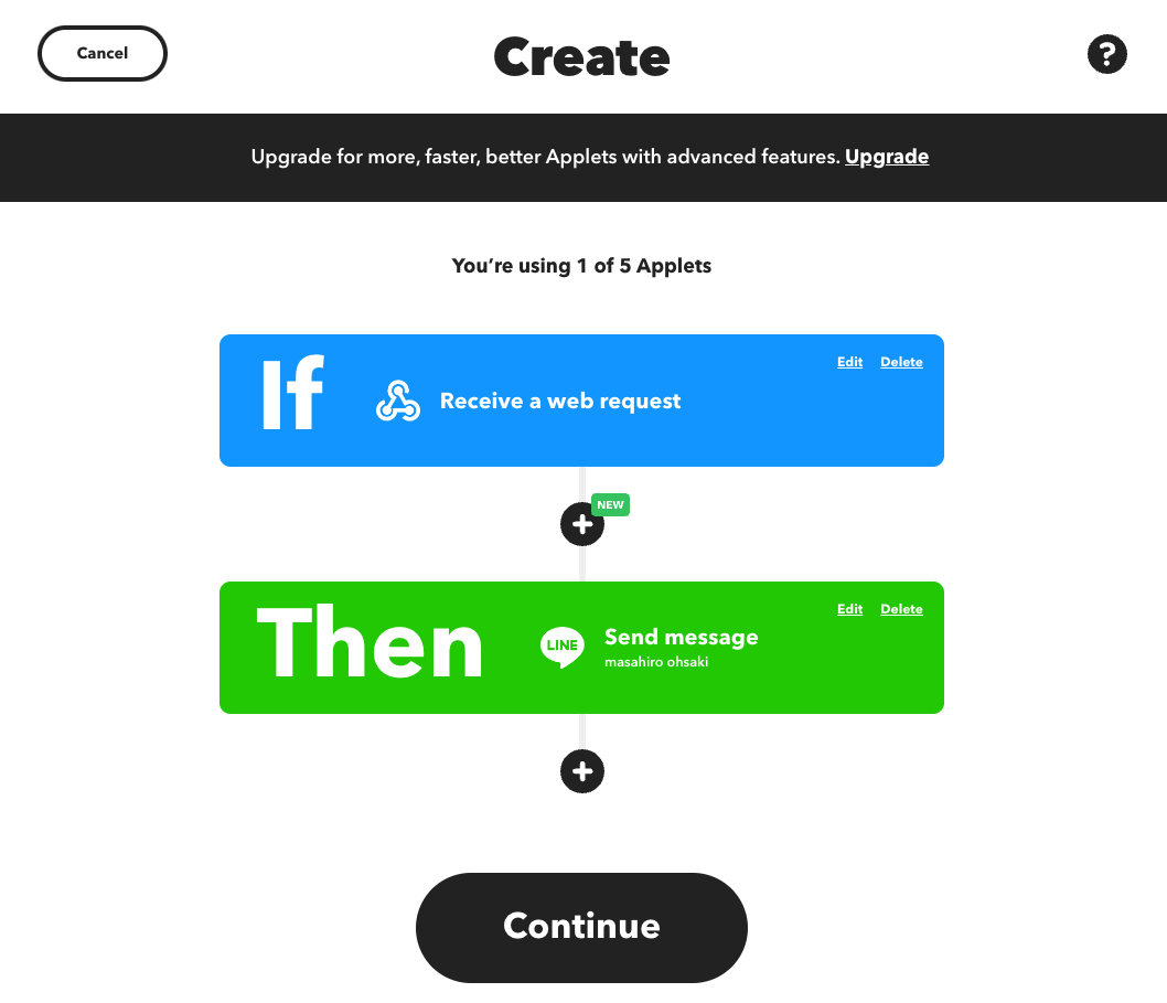 【UIFlow】M5StickとIFTTTでボタンを押すとLINEに通知する仕組みを作った - 趣味の学習ノート