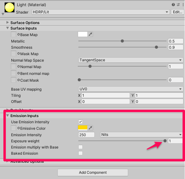 Unity の HDRP で光を拡散させる（Bloom） - しっぽを追いかけて