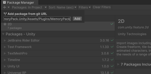 Unity で MemoryPack for C# でシリアライズする - しっぽを追いかけて