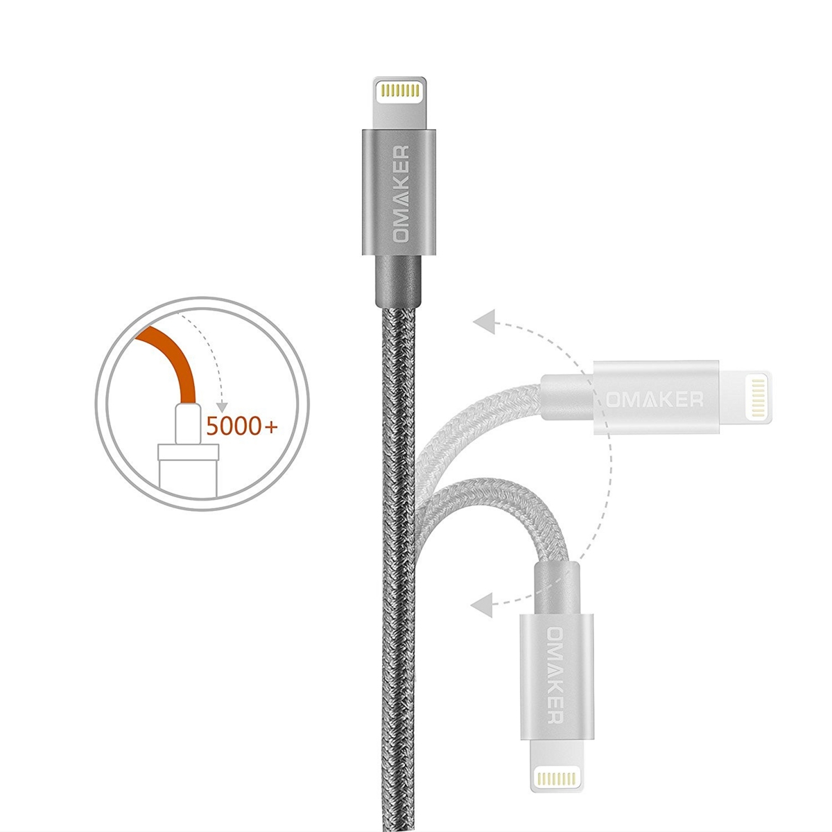 iPhoneに最適なOmakerのLightningケーブルをレビュー！リバーシブルなUSB端子が快適！ - いつも向かい風