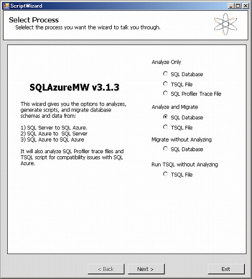 SQL Azure Migration Wizard v3.1.3 で SQL Azure へのデータ移行（SQLAzureMW） - matu_tak’s blog