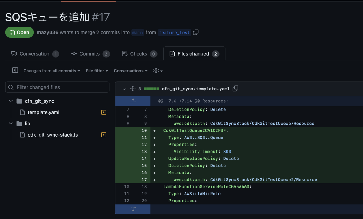 AWS CloudFormationのGit Syncを使って、AWS CDK用のGitOpsパイプラインを構築する - mazyu36の日記