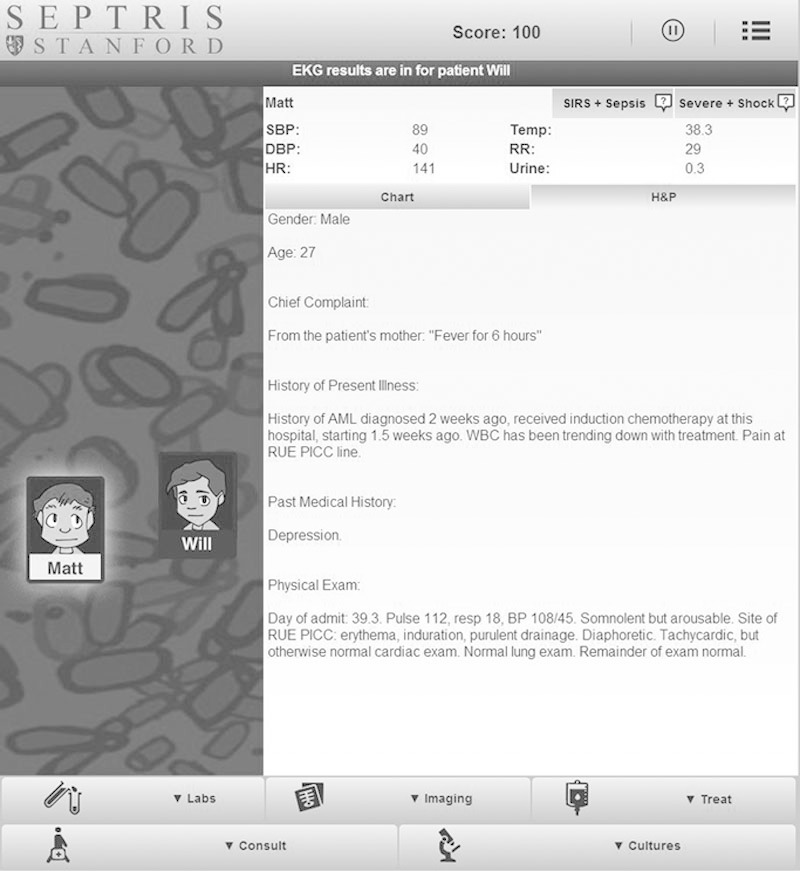Septris：敗血症の認識と管理を改善するゲーム - 医学教育つれづれ