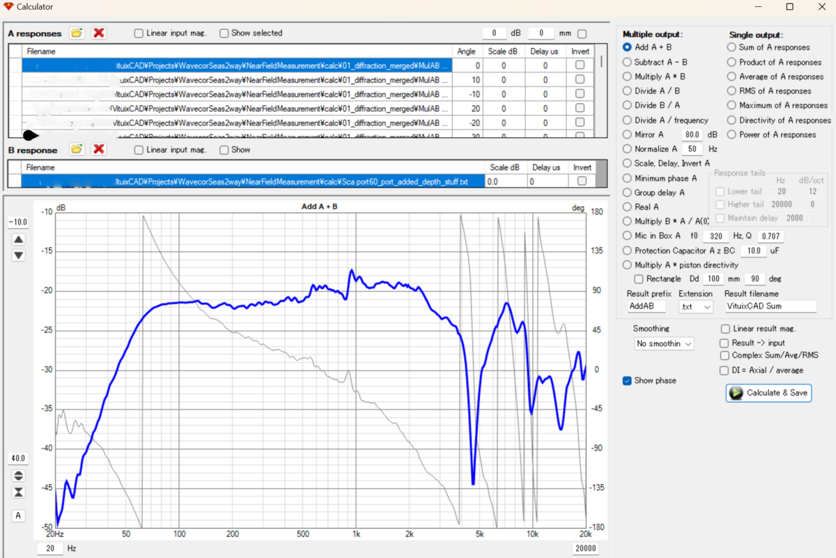 VituixCADでクロスオーバーネットワークを設計する | Wavecor & SEASのユニットで作るバスレフ型2wayスピーカー - 工作とかオーディオとか | 測定で作る自作スピーカー製作記