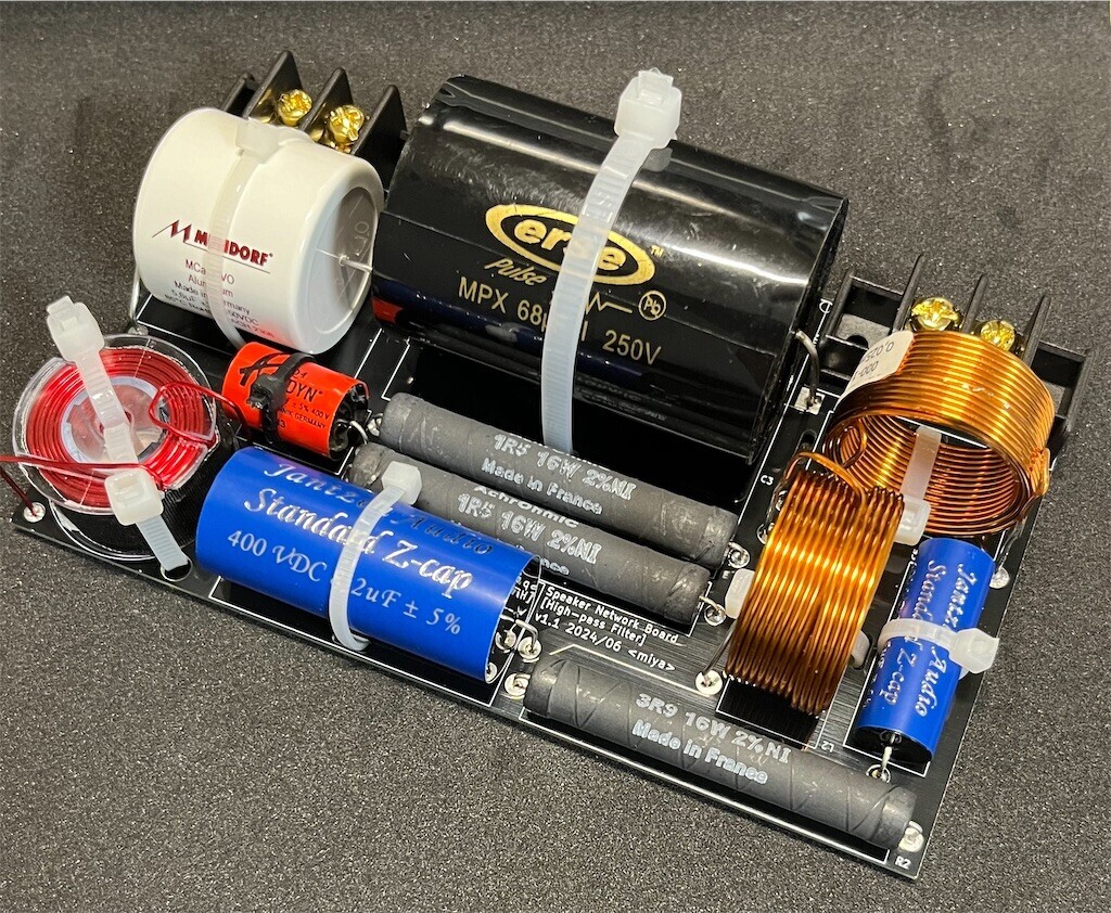 クロスオーバーネットワークの改良とトータルの特性 | Wavecor & SEASのユニットで作るバスレフ型2wayスピーカー - 工作とかオーディオとか | 測定で作る自作スピーカー製作記