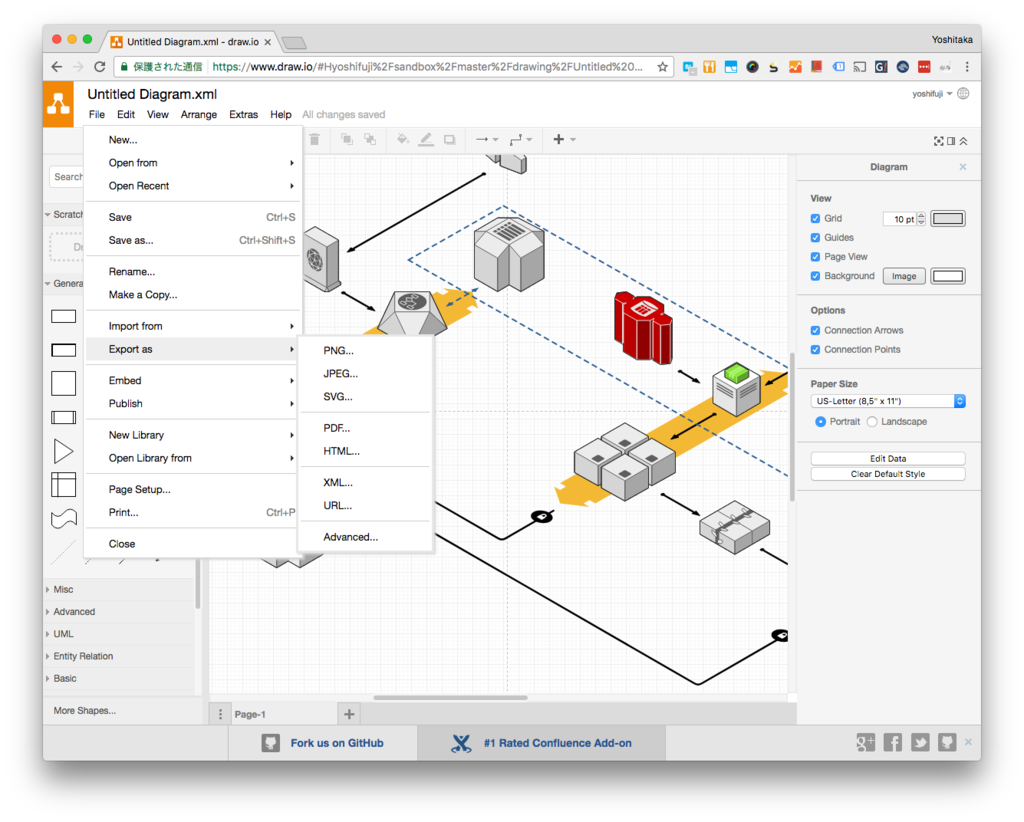 draw.ioのテンプレートが進化している件 - FUJILOG